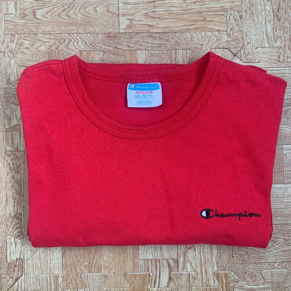 Champion | Shirts | Vintage Champion Logo Shirt Red Mens Medium ...
